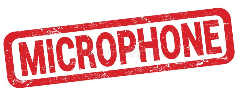 MICROPHONE Text Written on Red Rectangle Stamp Stock Illustration ...