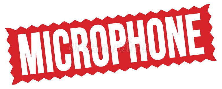 MICROPHONE Text Written on Red Stamp Sign Stock Illustration ...