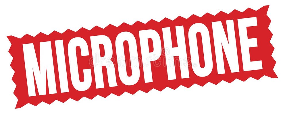 MICROPHONE Text Written on Red Stamp Sign Stock Illustration ...