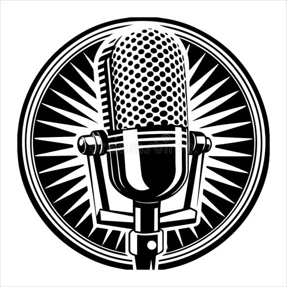 Microphone Vector Art Illustration Stock Vector - Illustration of ...