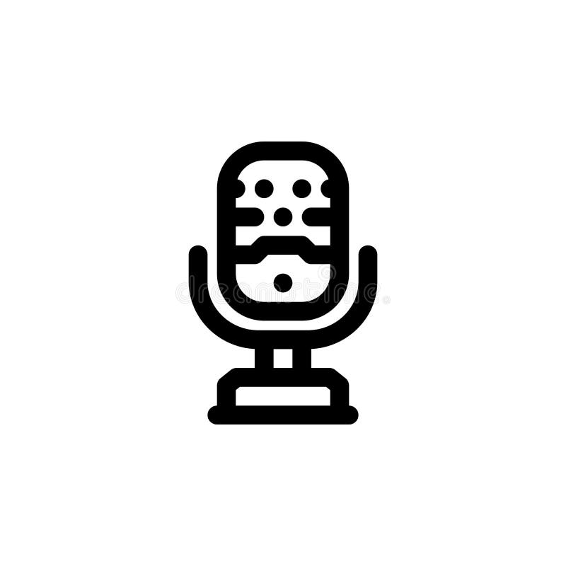Microphone Vector Icon. Computer Component Icon Outline Style. Perfect ...