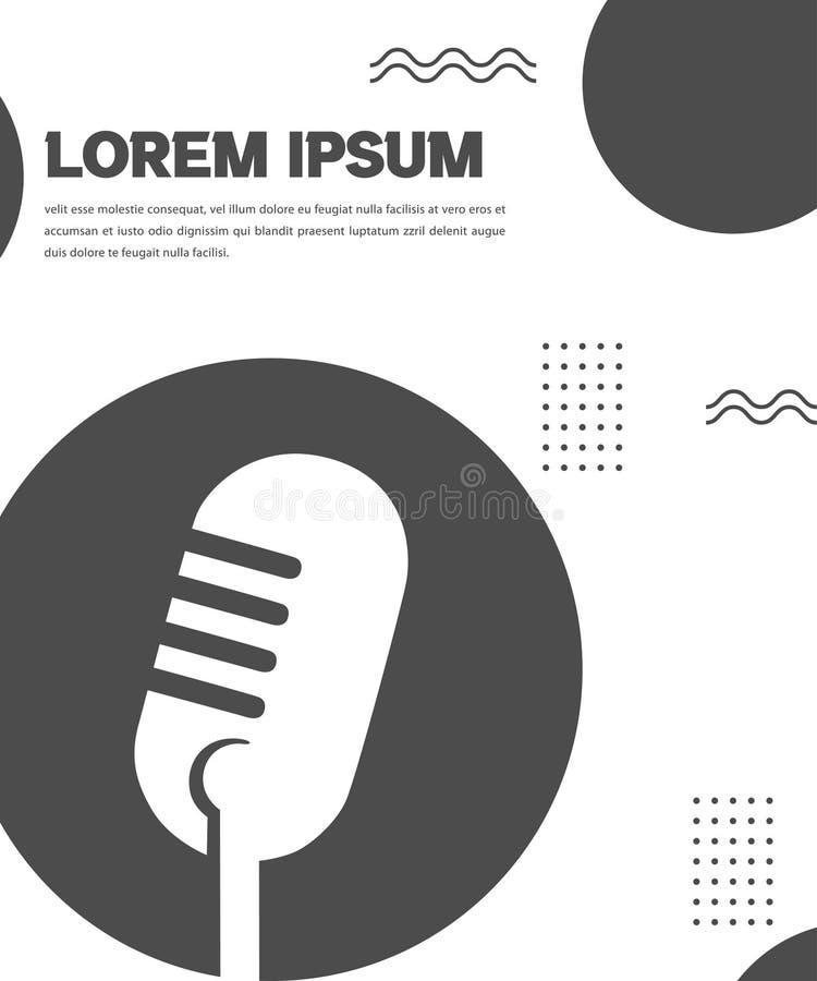 Microphone Vector Icon Flyer Broadcast, Post Stock Vector ...