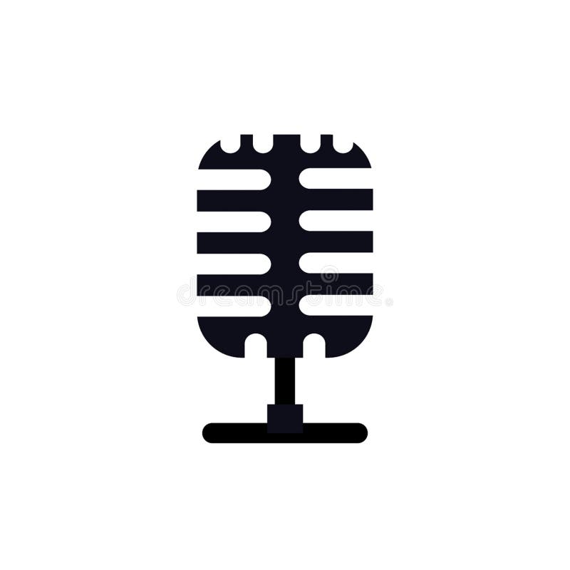 Microphone - vector icon stock vector. Illustration of icon - 349023874