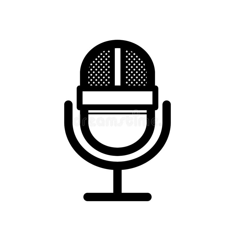 Microphone - vector icon stock vector. Illustration of equipment ...