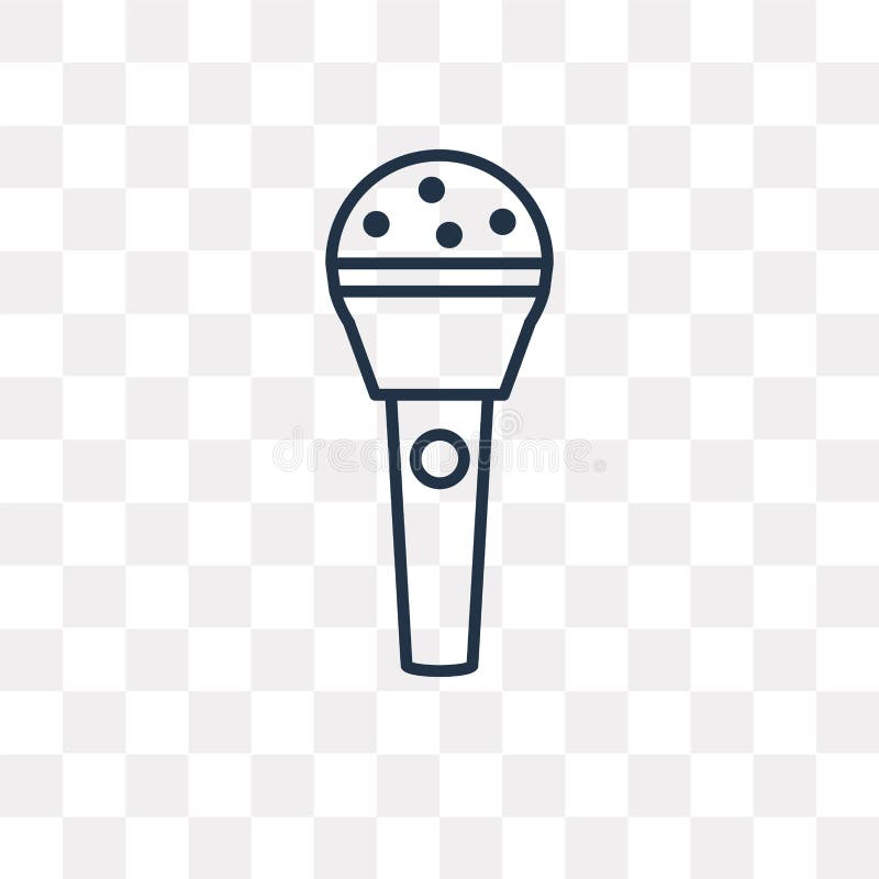 Microphone Vector Icon Isolated On Transparent Background, Micro Stock ...