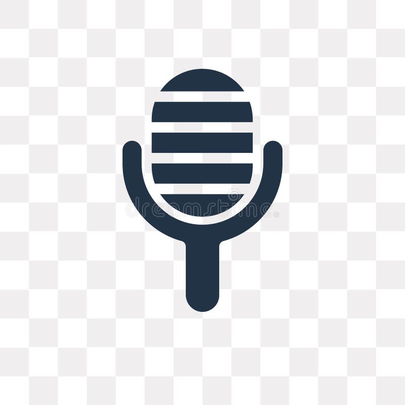 Microphone Vector Icon Isolated on Transparent Background, Micro Stock ...