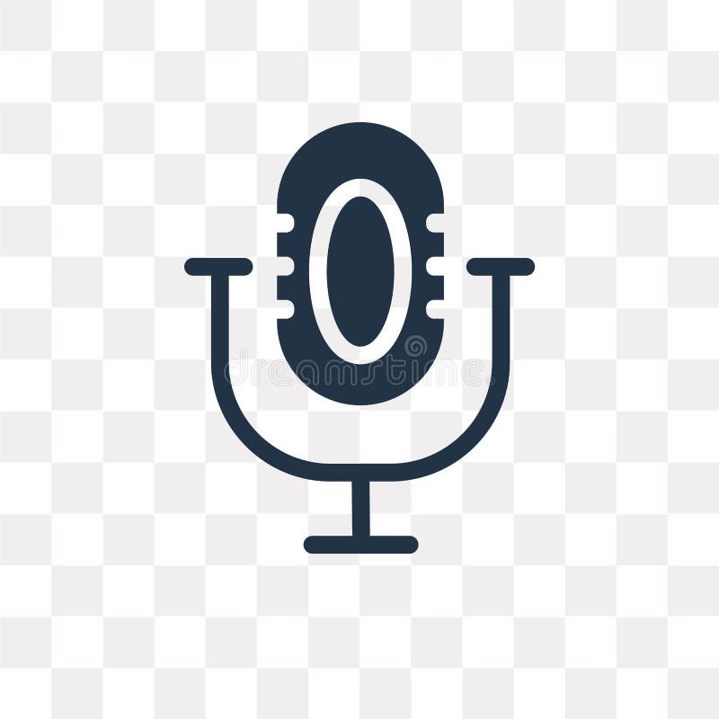 Microphone Vector Icon Isolated on Transparent Background, Micro Stock ...