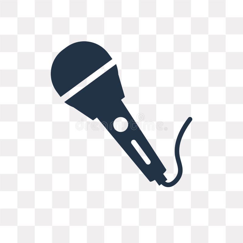 Microphone Vector Icon Isolated on Transparent Background, Micro Stock ...