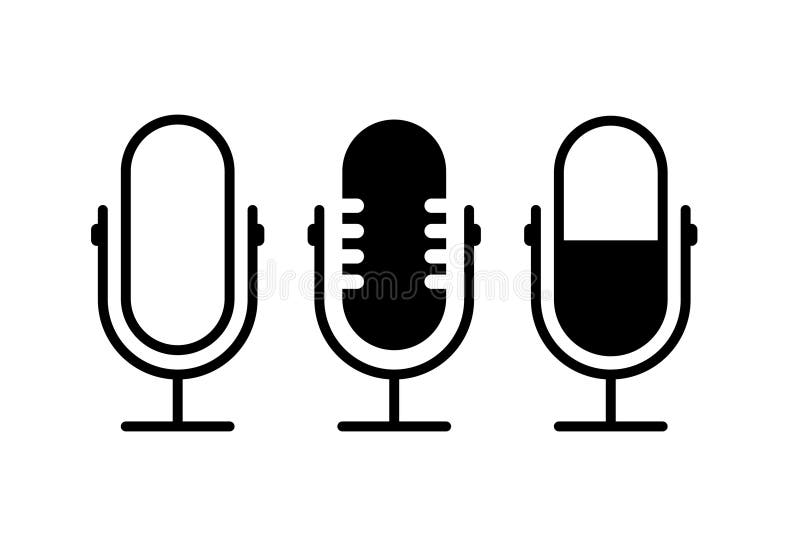 Microphone Vector Icon, Retro Microphone Icon. Voice Vector Icon ...