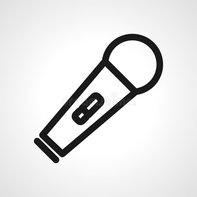 Microphone Line Icon. Microphone Linear Outline Icon Stock Vector ...