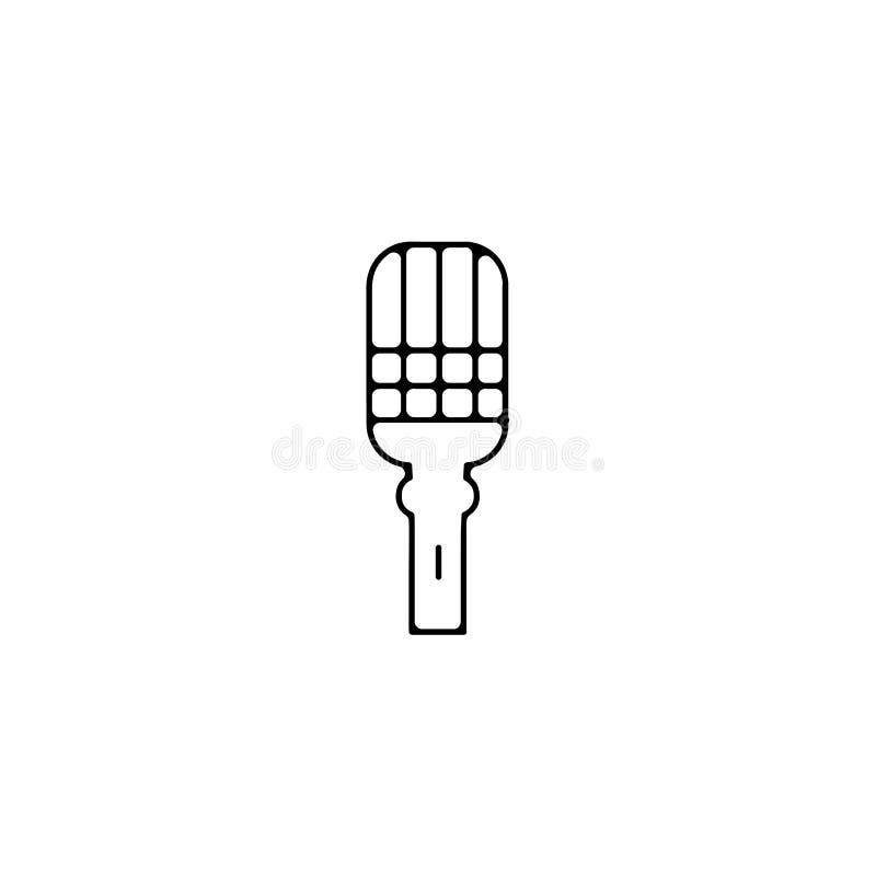 Microphone Thin Line Icon. Microphone Linear Outline Icon Stock Vector ...