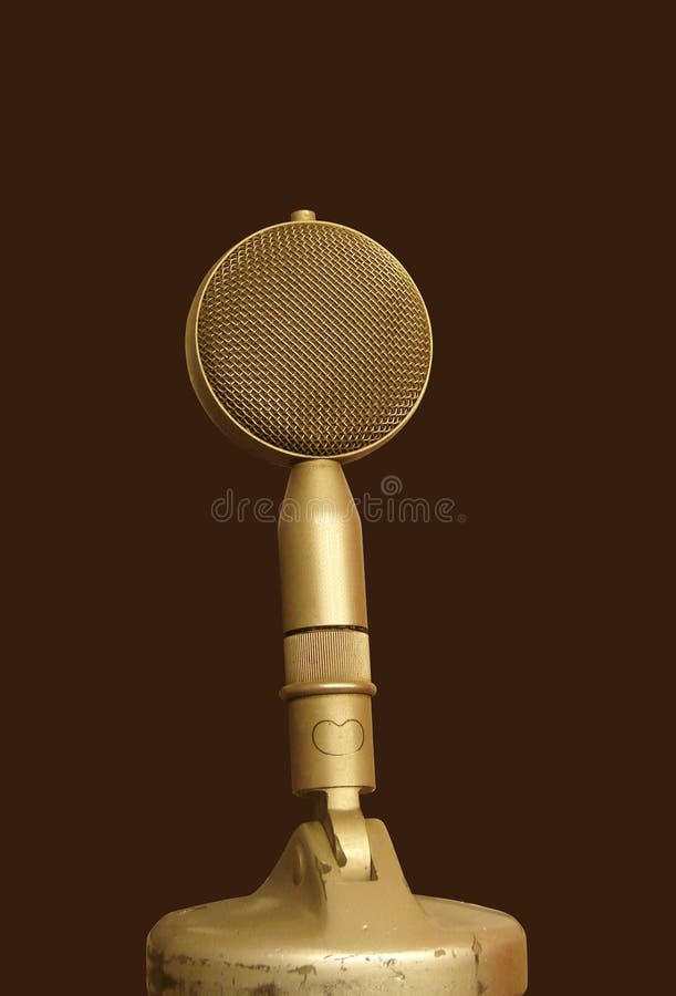 Vieux microphone photo stock. Image du chant, rétro, wallpaper - 48072956