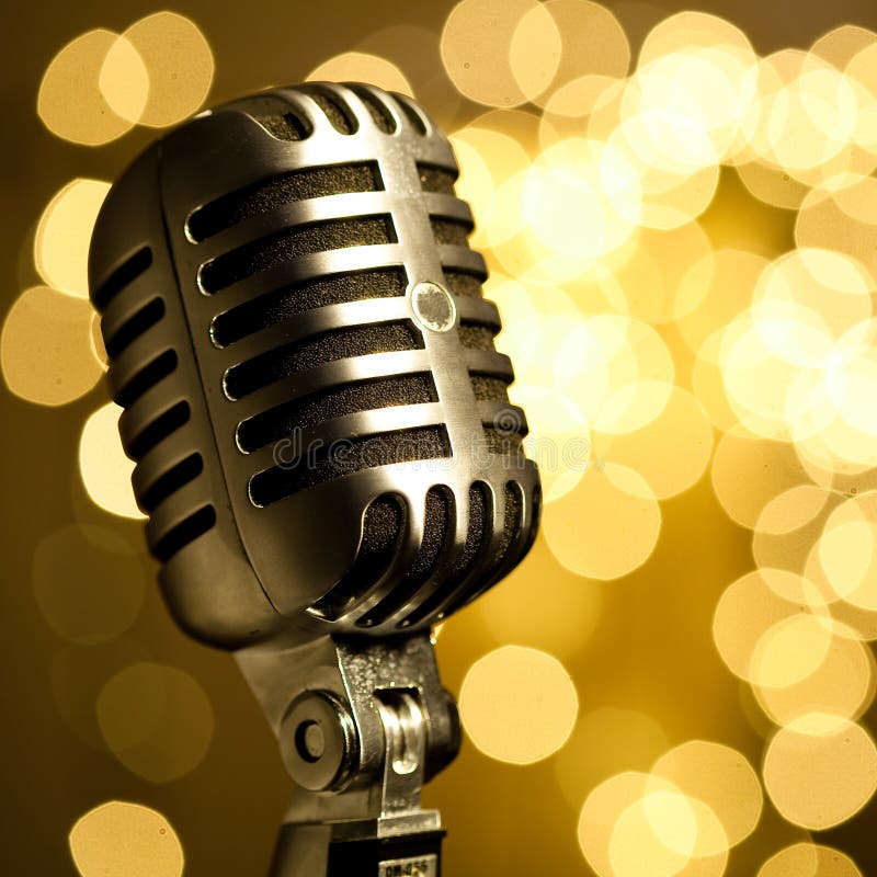 Retro Microphone Jazz Club stock image. Image of club - 42016957