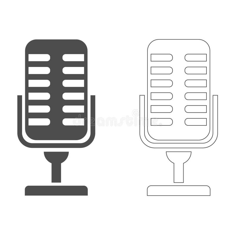 Microphone. Vocal Microphone Cartoon Against White Background. Vector ...