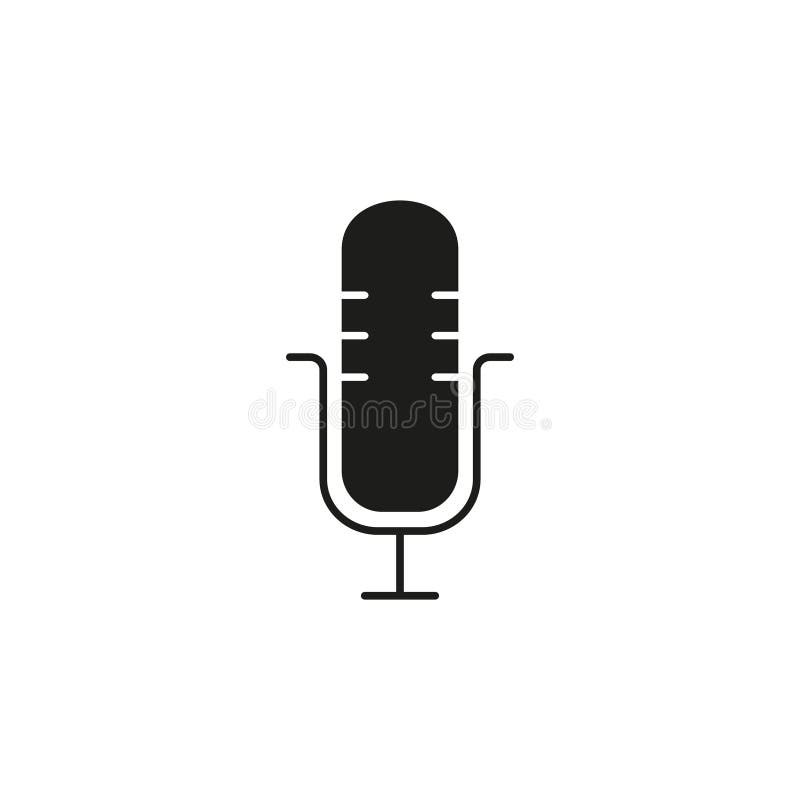 Microphone Voice Recording Icon in Trendy Design Style. Microphone ...