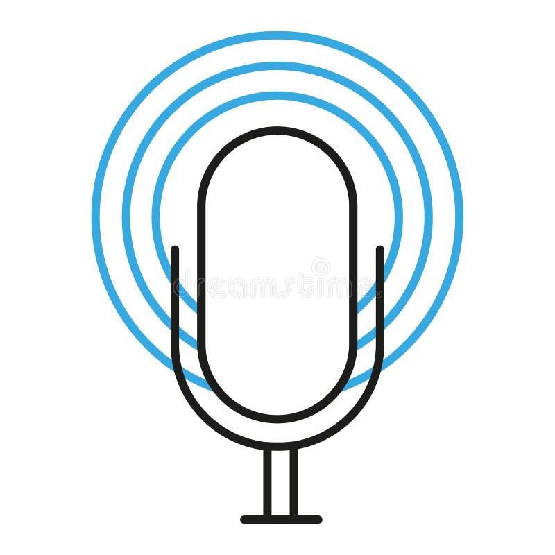 Microphone Wave Icon. Microphone Icon. Communication Concept. Speaker ...