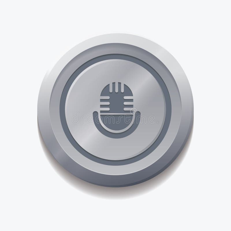 Microphone Web Button. Vector Illustration Decorative Design Stock ...