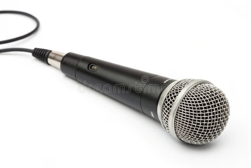 Microphone on White Background for Clear Display Stock Illustration ...