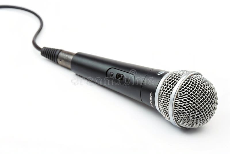 Microphone on White Background for Clear Display Stock Illustration ...