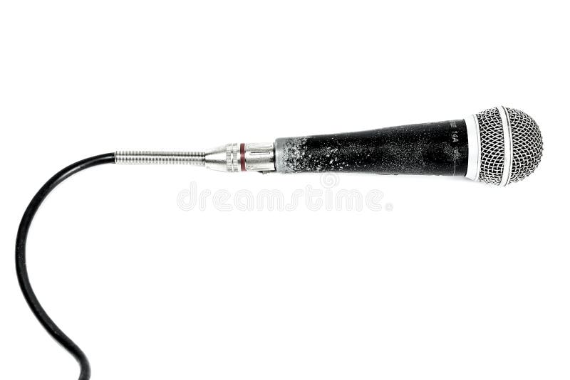 Microphone White Background in Studio Stock Photo - Image of concert ...