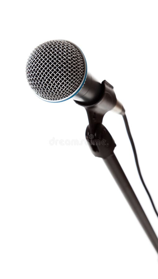 Microphone Isolated Side View Stock Photo - Image of standup, stand ...