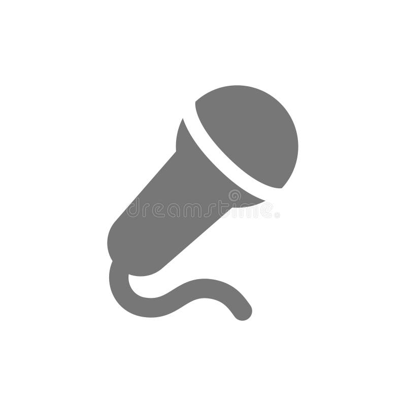 Microphone with Wire Vector Icon Stock Vector - Illustration of ...