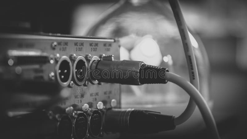 XLR Connector in studio stock photo. Image of connect - 158447502