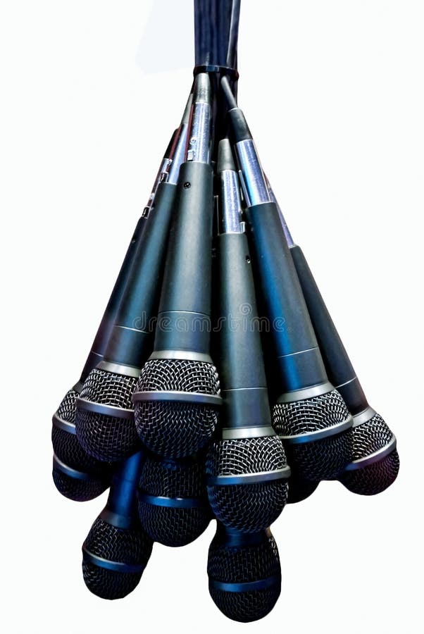 Microphones stock image. Image of equipment, bundle, music - 46522329