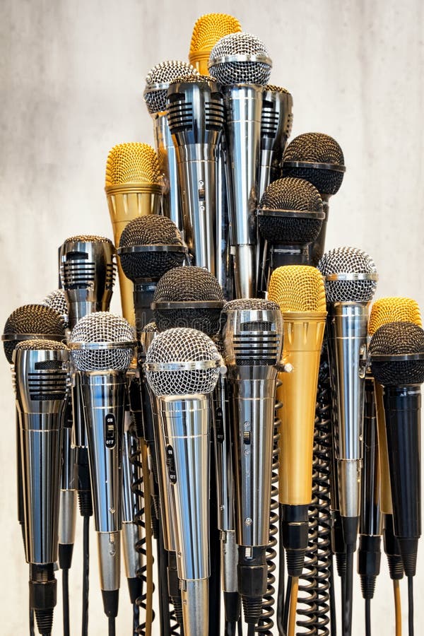 Microphones stock image. Image of stage, studio, music - 48951093