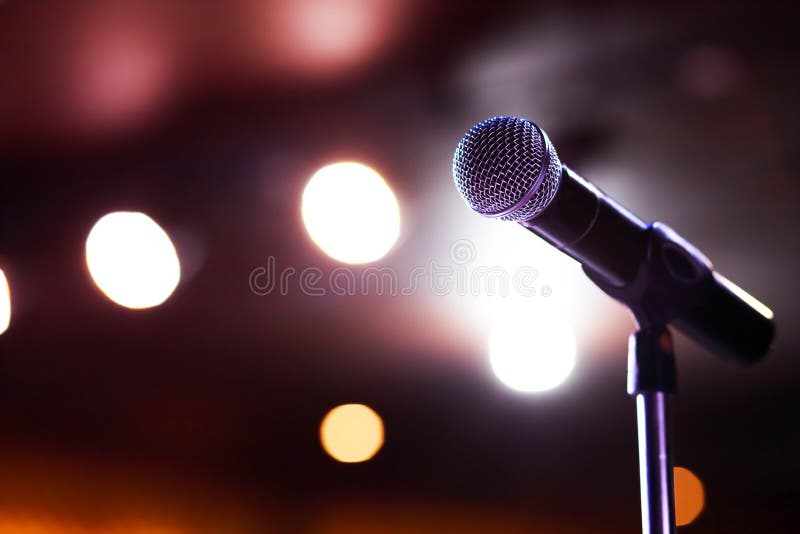 Microphones for Singers Waiting for Concerts Stock Image - Image of ...