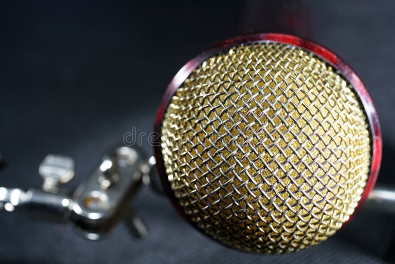 Microphones with Wire Mesh Network Photographed in the Studio with ...