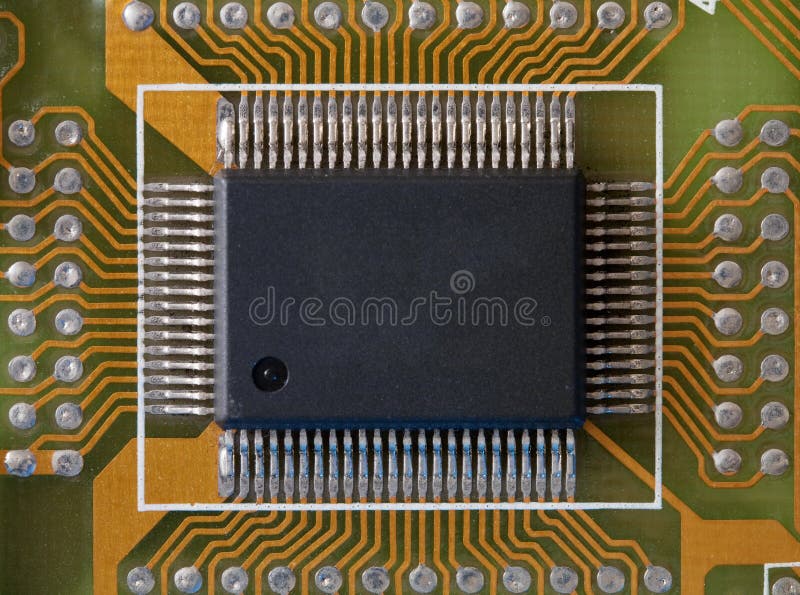 Microphoto De Un Microcircuito Integrado Foto de archivo - Imagen de ...