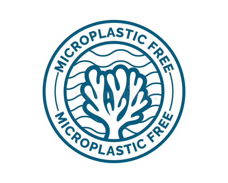 Microplastic Free Icon for Package Tag or Plastic Free Biodegradable ...