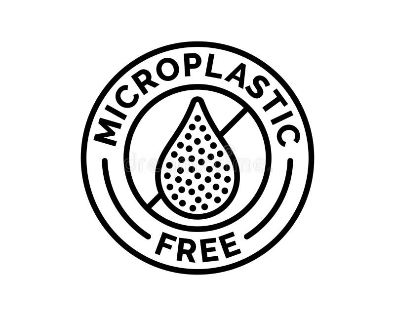 Microplastic Free Icon, Plastic Free and Biodegradable Package Sign ...