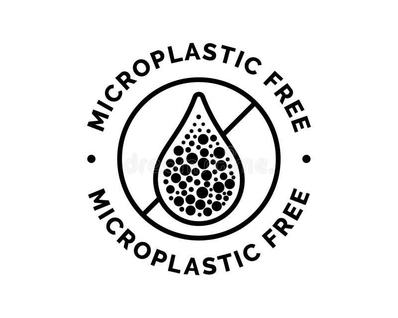 Microplastic Free Icon, Plastic Free and Biodegradable Package Sign ...