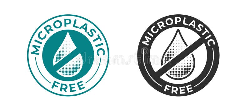 Microplastic Free Icons for Eco Friendly Biodegradable Package Tag ...