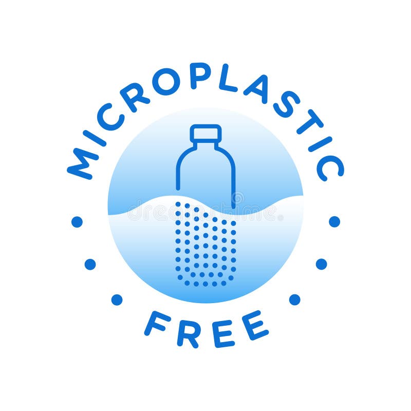 Microplastic Free Icon, Plastic Free and Biodegradable Package Sign ...