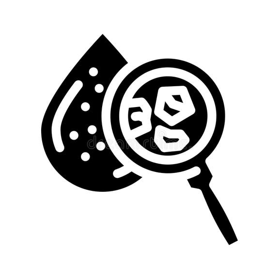 Microplastic Particles Water Drop Glyph Icon Vector Illustration Stock ...