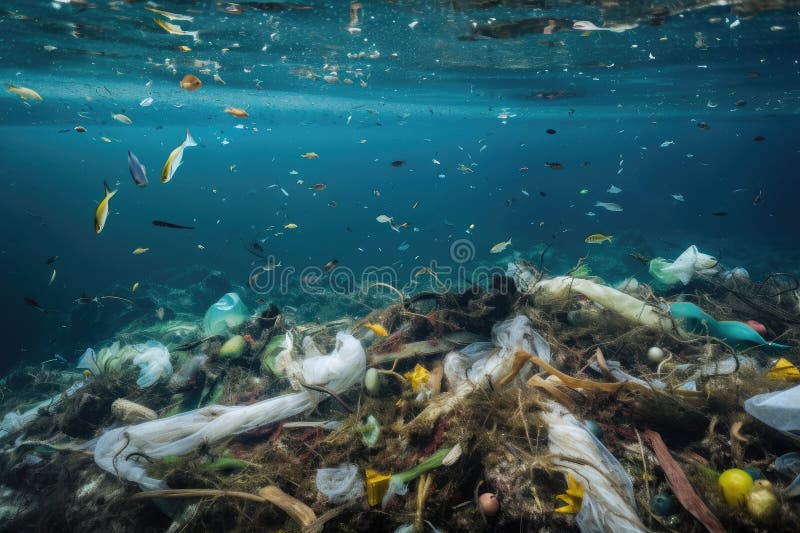 Microplastic Pollution in a Marine Ecosystem, with Fish and Other ...