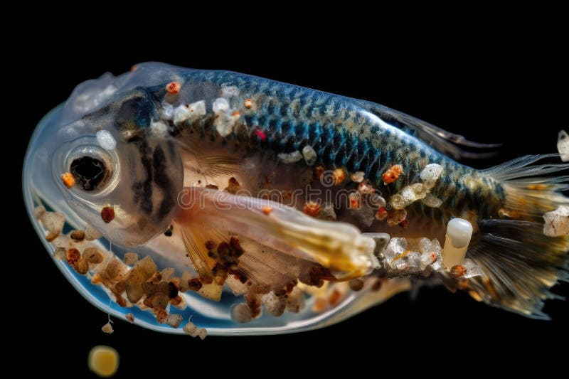 Microplastic in the Stomach of a Fish, with Undigested Food Visible ...