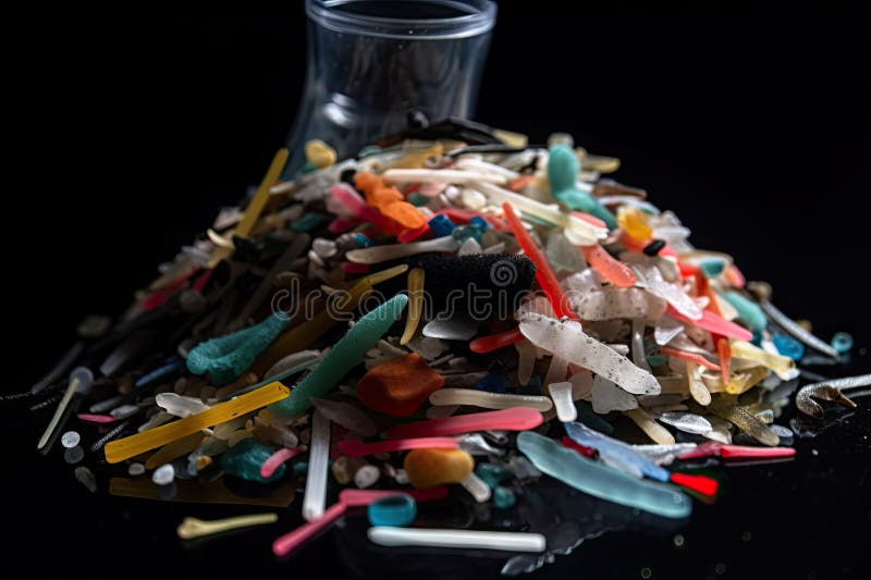 Microplastics of Different Shapes, Sizes and Colors in a Fish Tank ...
