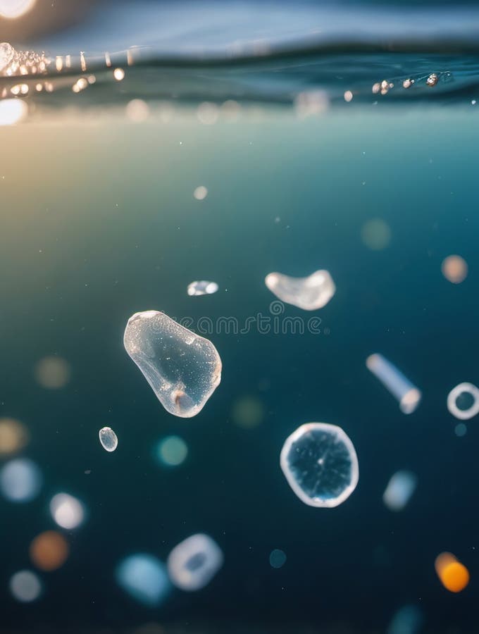 Microplastics Floating in Ocean Water, Micro Plastic Pollution ...