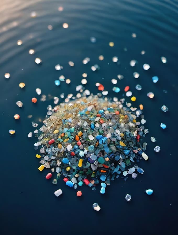 Microplastics Floating in Ocean Water, Micro Plastic Pollution ...