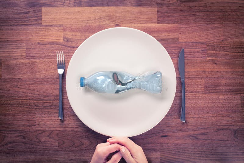 Microplastics in Food Concept Stock Image - Image of flatware, concept ...