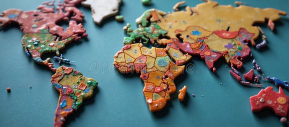 Microplastics Polluting the Globe Portrayed As Colored Debris Shaping ...