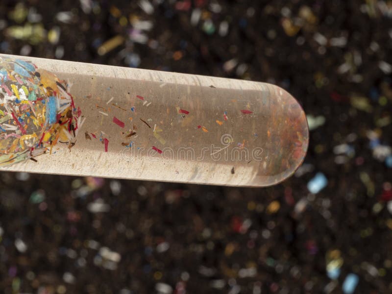 Microplastics in Soil a Test Tube with Soil Sample Stock Image - Image ...