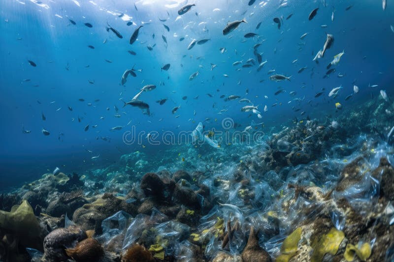 Microplastics and Their Impacts in a Marine Ecosystem, with Schools of ...