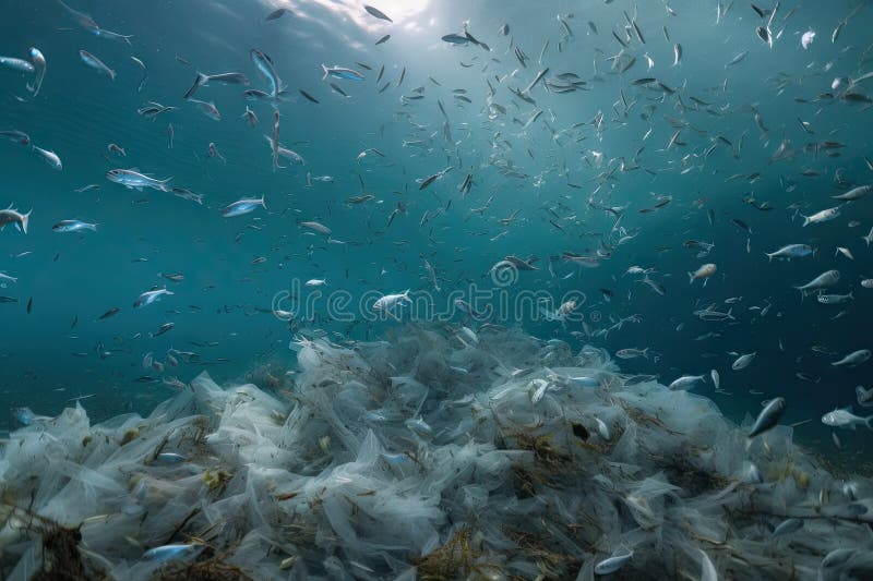 Microplastics and Their Impacts in a Marine Ecosystem, with Schools of ...