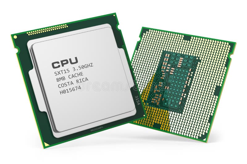Microprocesadores De La CPU Stock de ilustración - Ilustración de ...