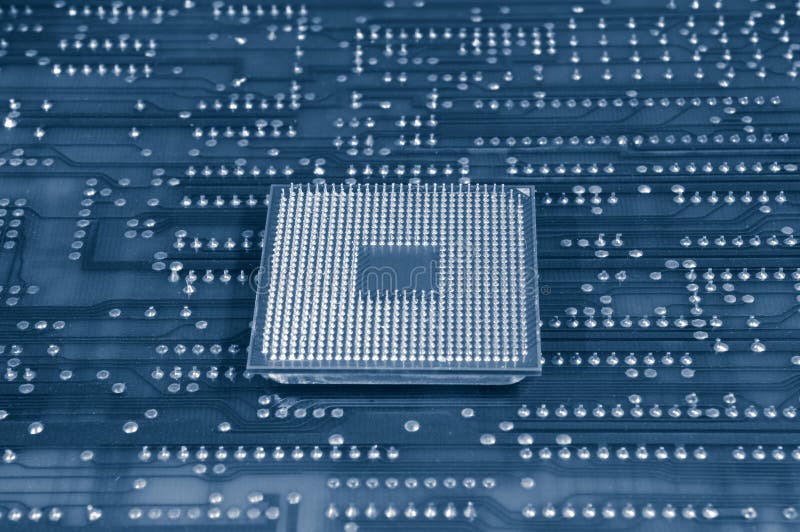 Microprocessadores Centrais Para Um Computador Foto de Stock - Imagem ...